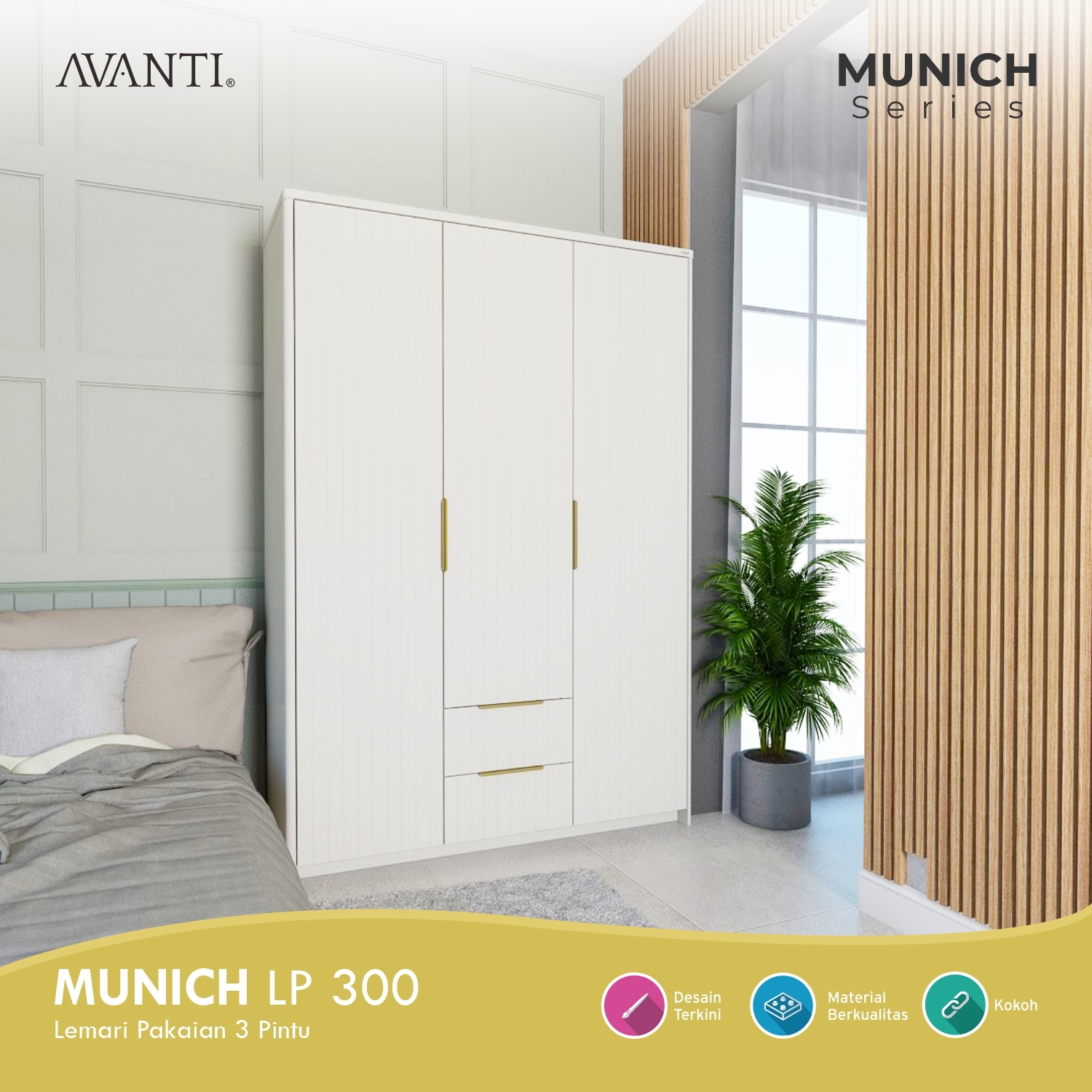 Munich LP 300 - Wardrobe - Avanti Furniture - The Art of Living